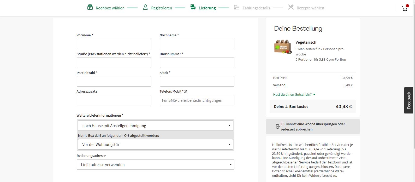 So funktioniert der HelloFresh-Login