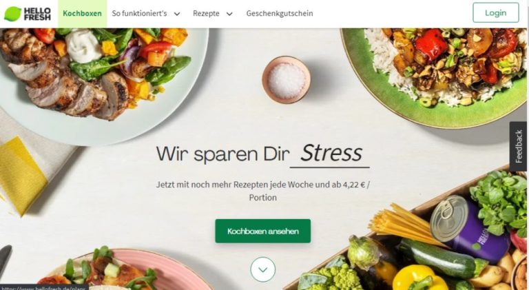 HelloFresh Kalorienangaben: Nährwerte, Übersicht